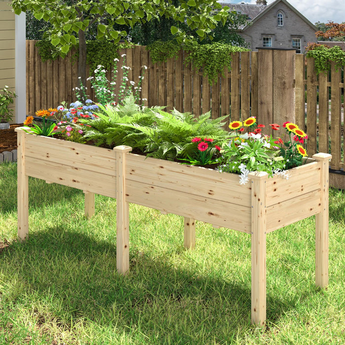 6ft Planter Box on Legs, Elevated Garden Bed with Drain Holes – Veikous