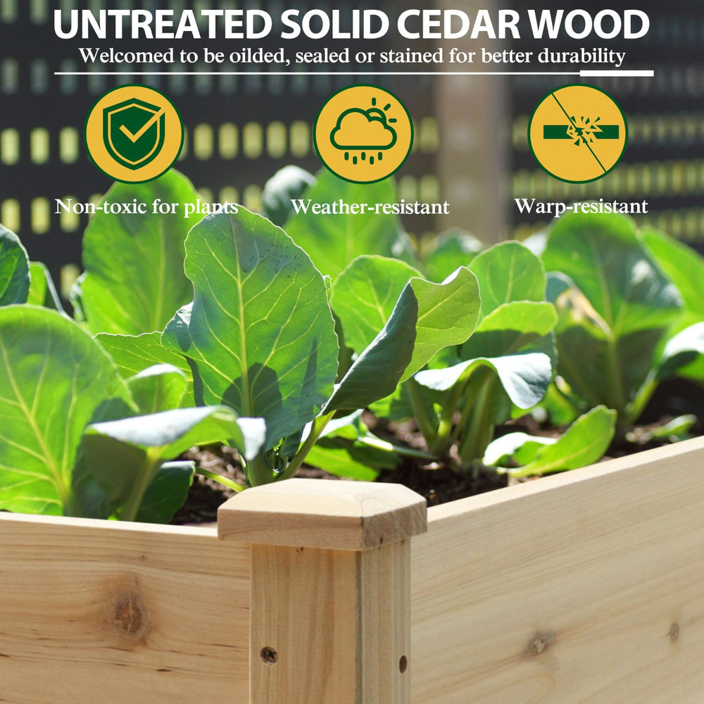 6ft Planter Box on Legs, Elevated Garden Bed with Drain Holes – Veikous