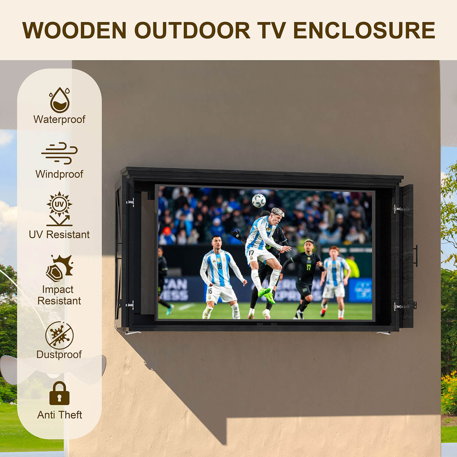 TV Enclosure for Outside, Waterproof TV Case with Lock & Mount – Veikous