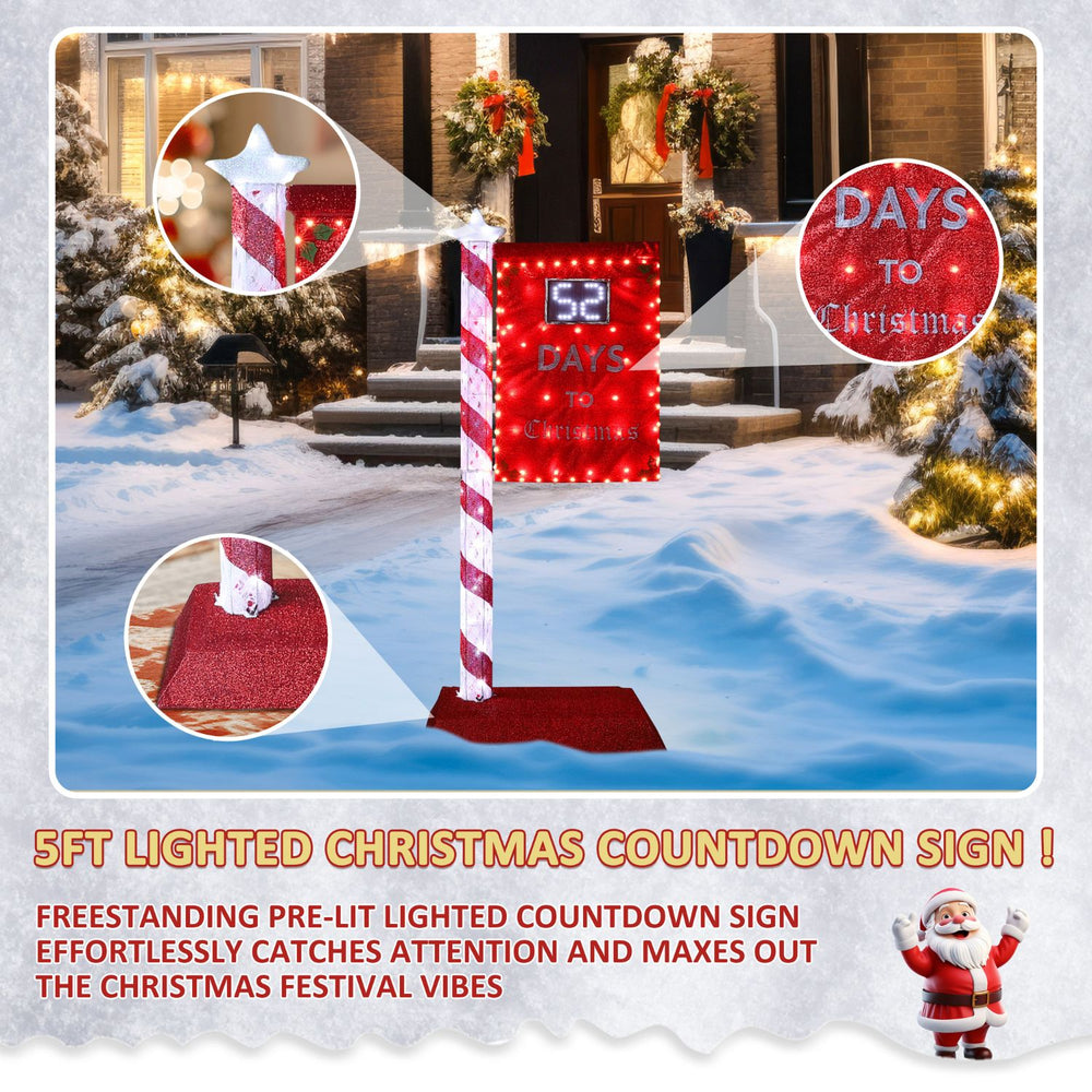Electronic Christmas Countdown Sign for Outdoor Light up – Veikous