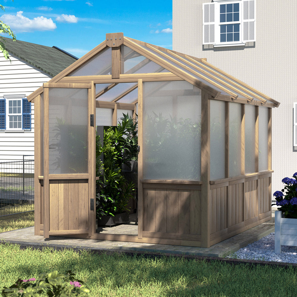 6 X 8 Wooden Greenhouse With Vented Window For Sale Veikous